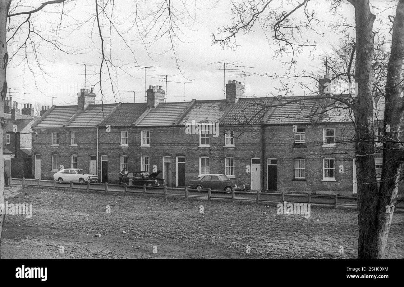 Early 1970s archive photograph of terraced houses in Russell Street ...