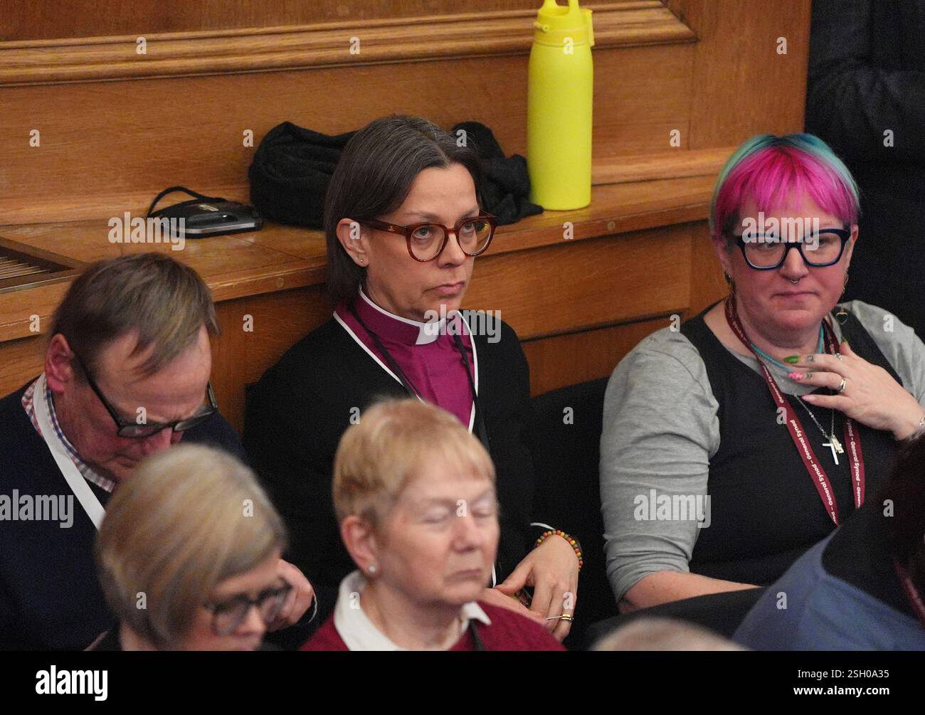 The Bishop of Newcastle Helen-Ann Hartley (centre) during the first day ...