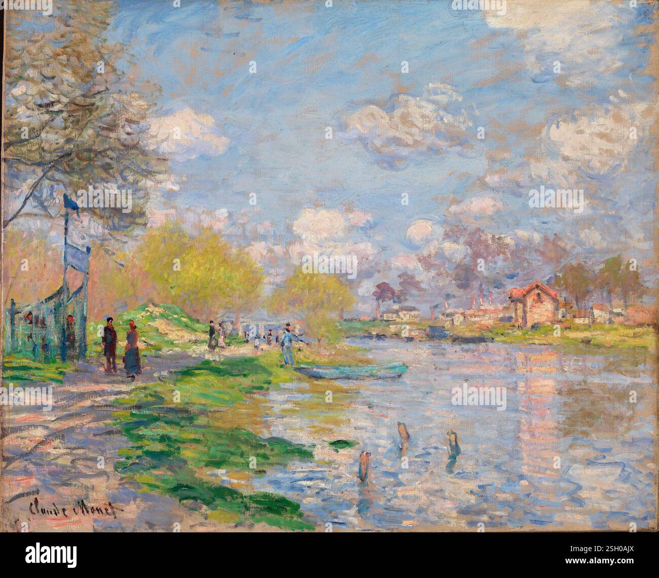 Springtime on the Ile de La Grande Jatte. Claude Monet. 1878 Stock ...