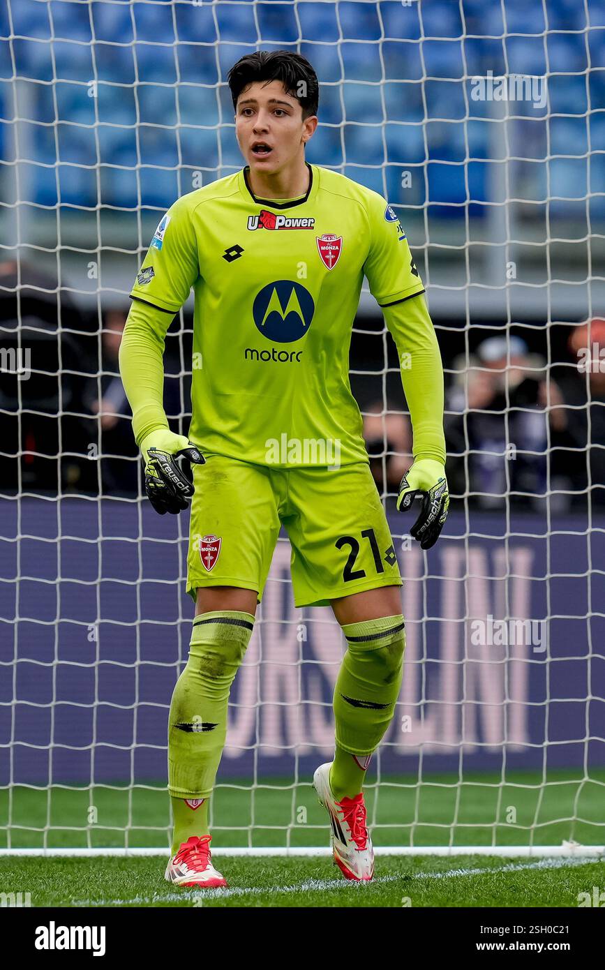 Rome, Italy. 09th Feb, 2025. Semuel Pizzignacco of AC Monza looks on ...