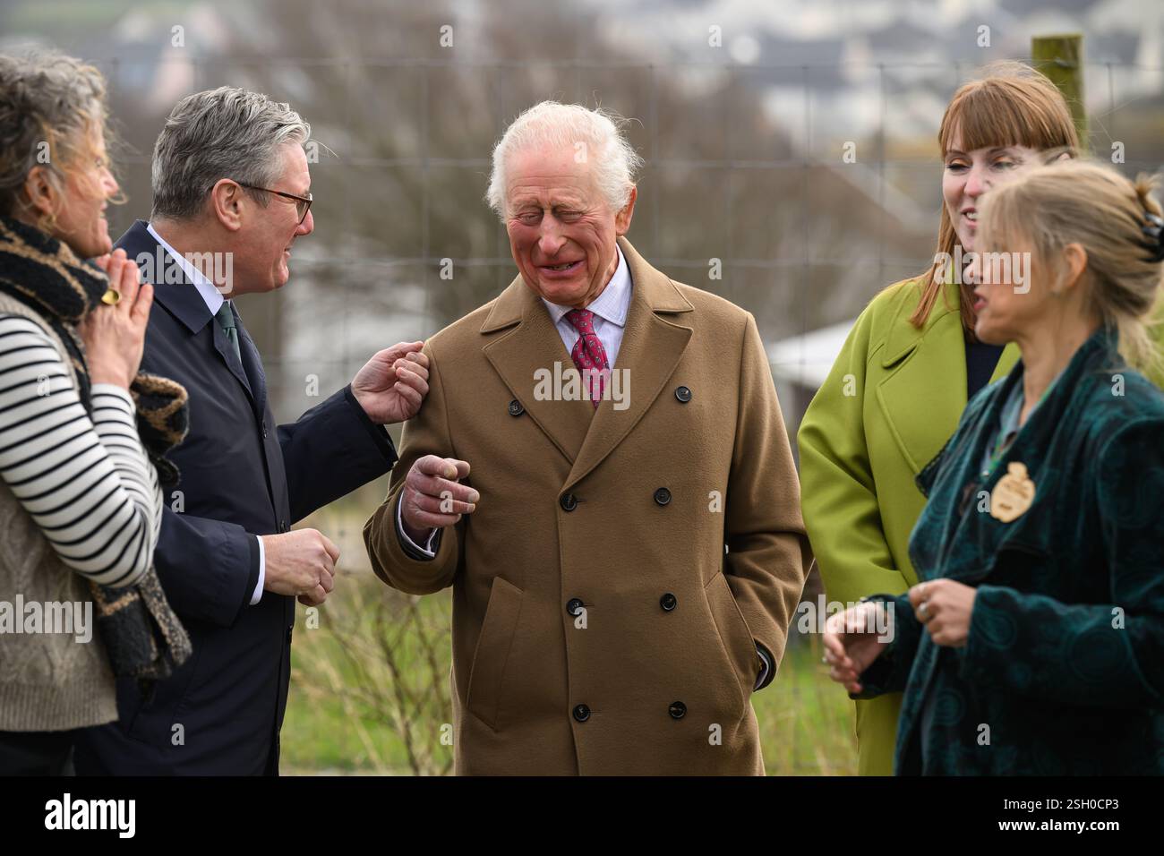 King Charles III, accompanied by Prime Minister Sir Keir Starmer and ...
