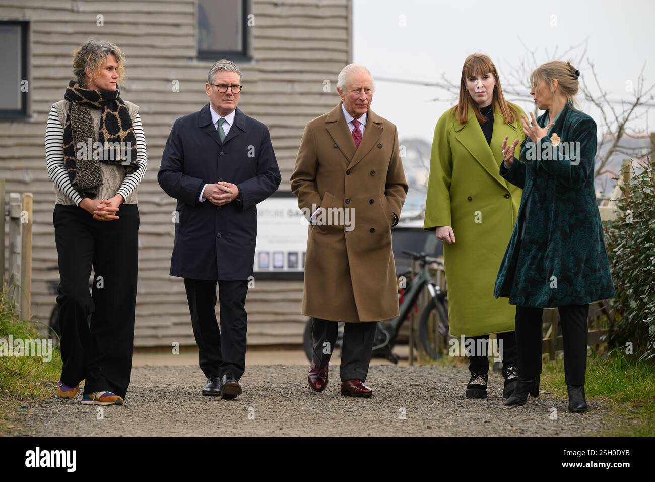King Charles III, accompanied by Prime Minister Sir Keir Starmer and ...