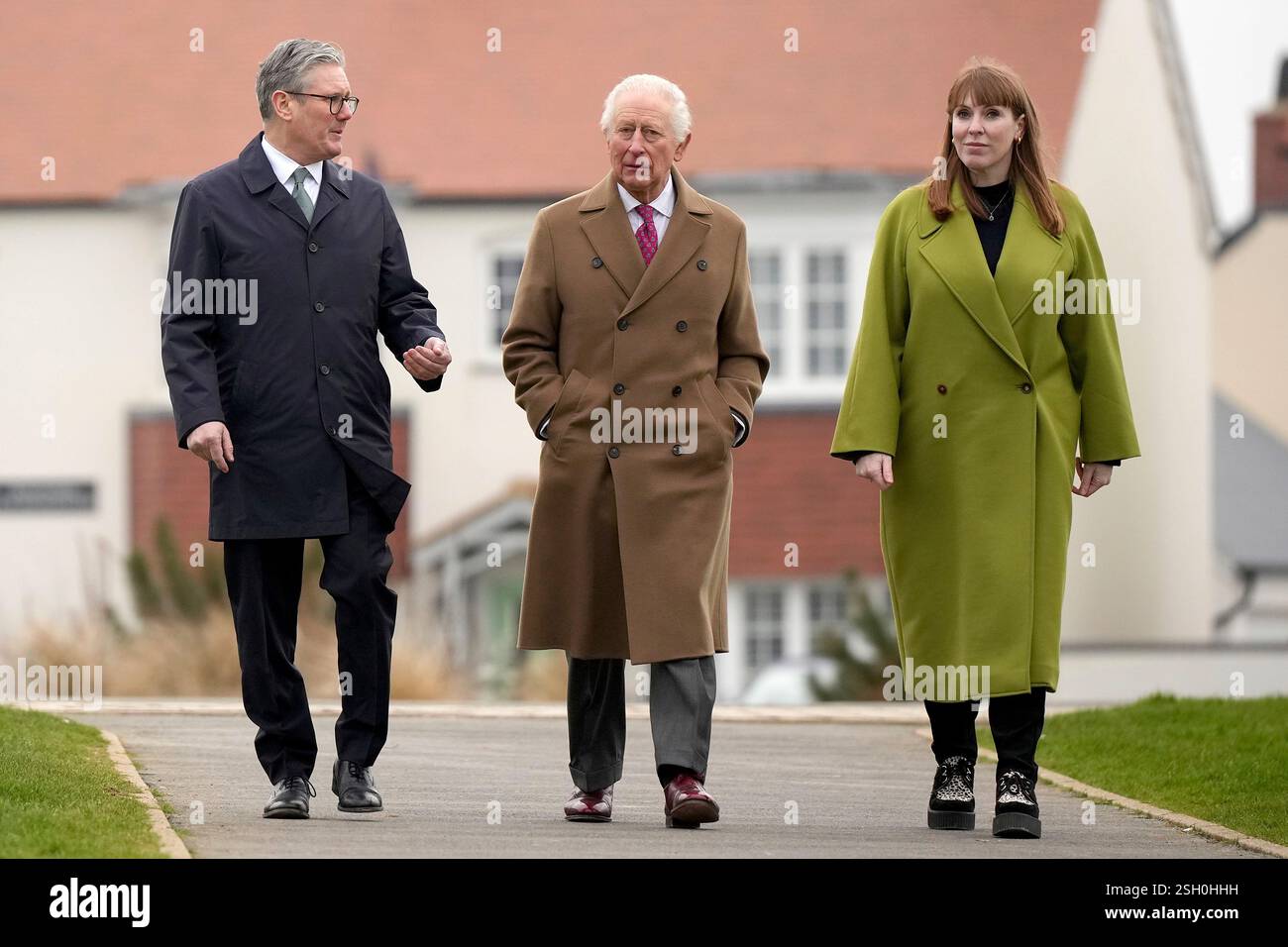 Britain's King Charles III, Prime Minister Keir Starmer, left, and ...