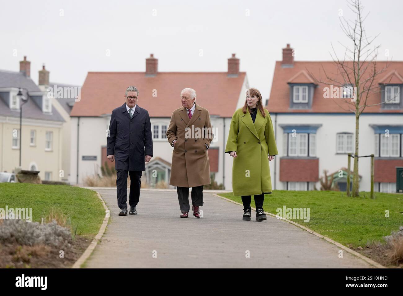 Britain's King Charles III, Prime Minister Keir Starmer, left, and ...
