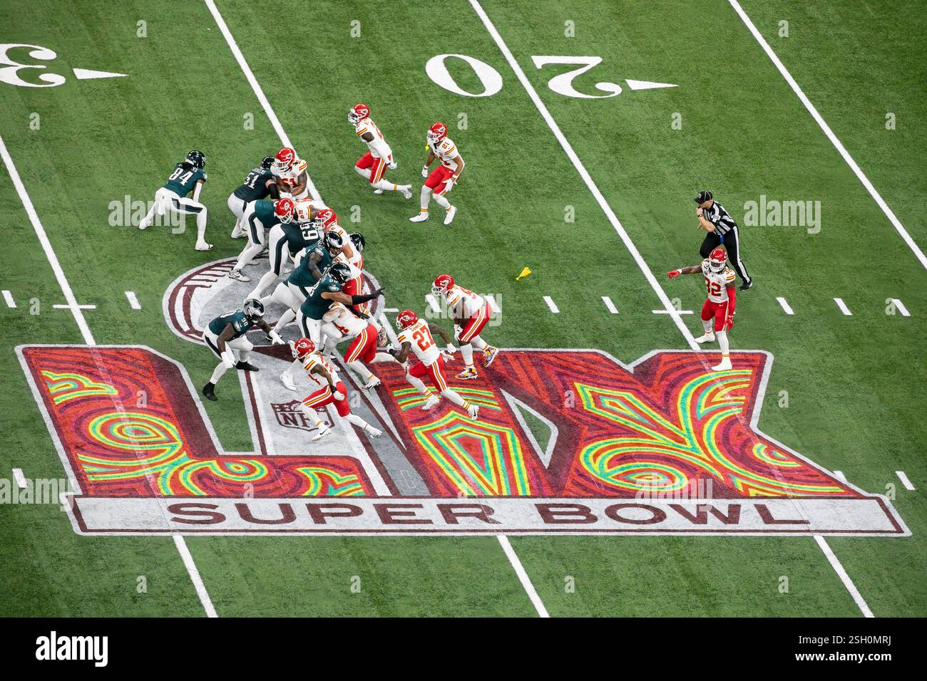 New Orleans, Louisiana, USA. 9th February, 2025. A penalty flag is ...