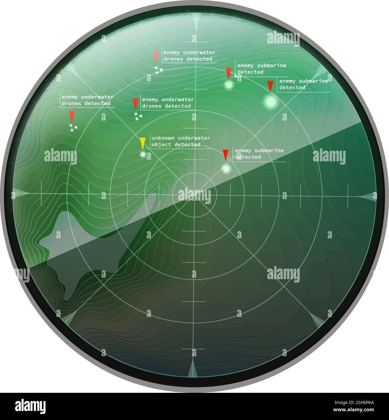 Military sonar screen digital interface Stock Vector Image & Art - Alamy