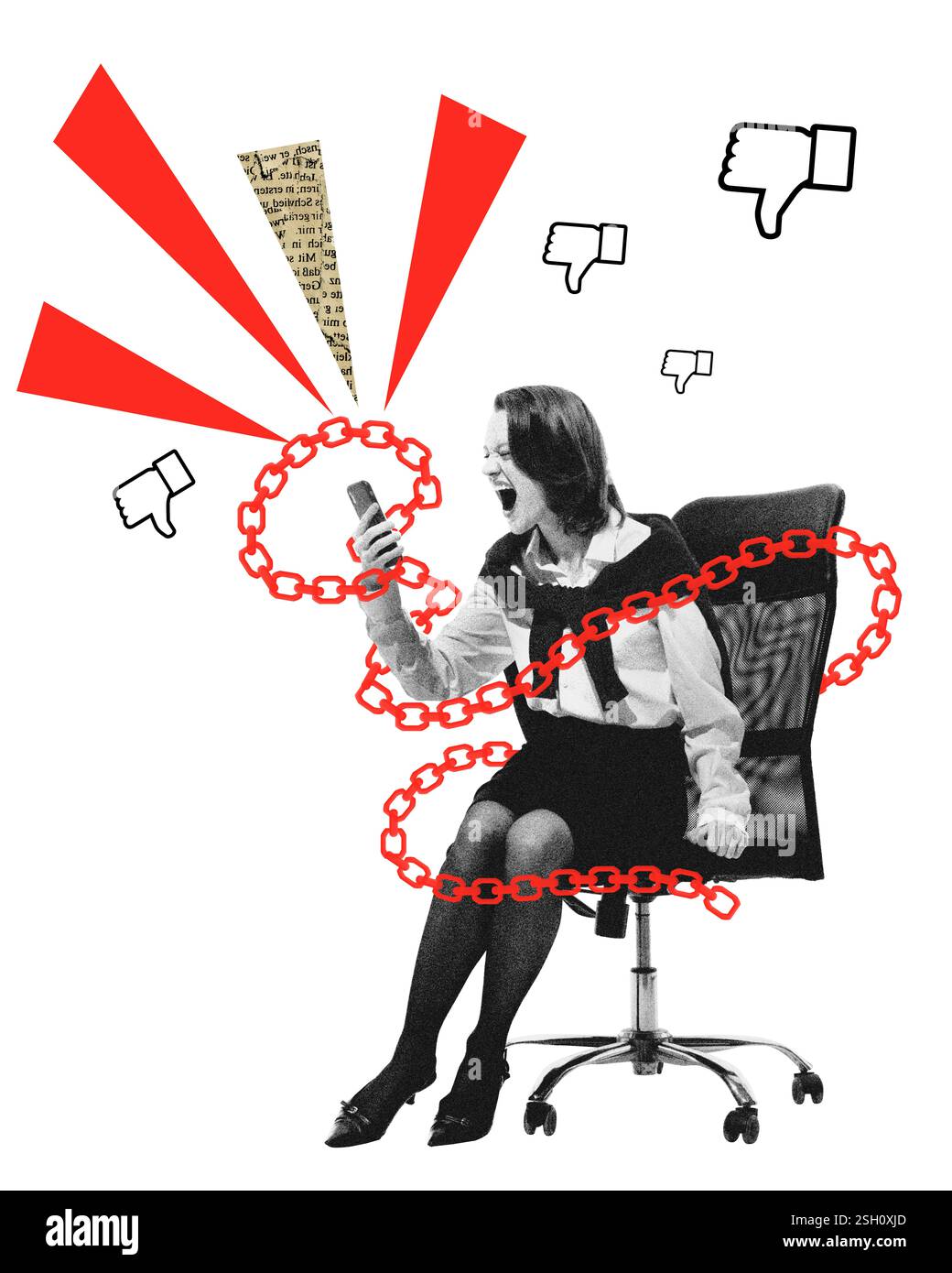 Woman in chains Cut Out Stock Images & Pictures - Alamy