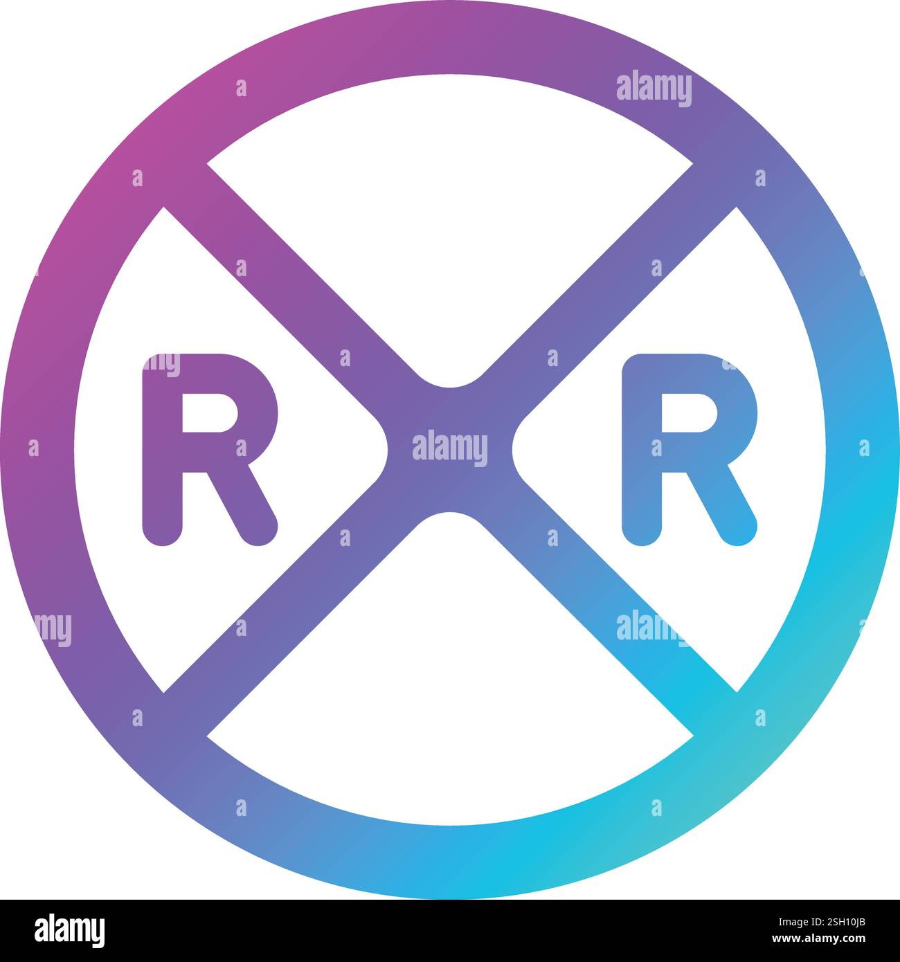 Crossing sign icon flat Cut Out Stock Images & Pictures - Alamy