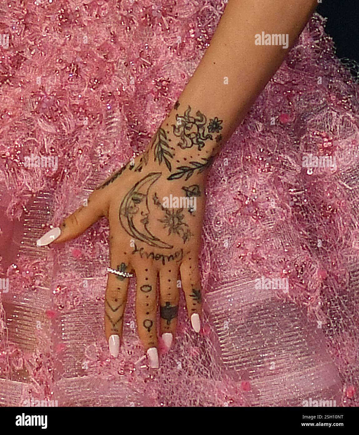 Santa Barbara, USA. 10th Feb, 2025. Ariana Grande, Hand Detail, attends ...