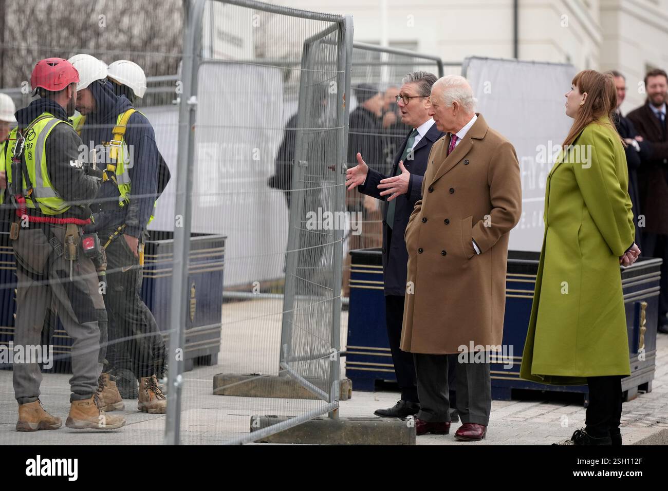 King Charles III, accompanied by Prime Minister Sir Keir Starmer and ...