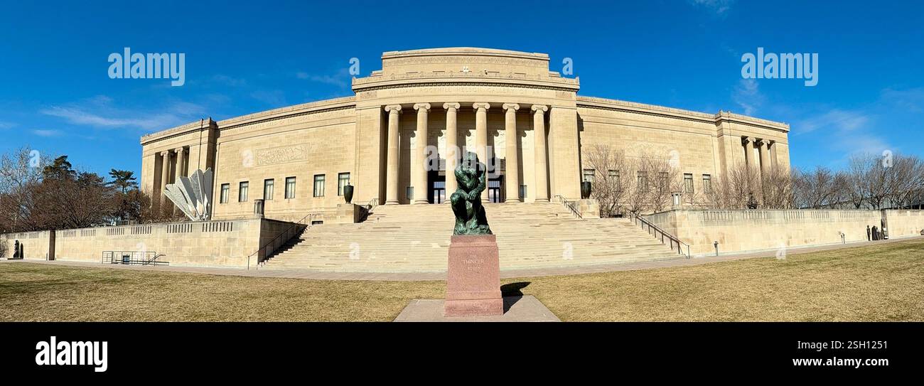 Kansas City, Missouri - February 9, 2025: Outside of the Nelson Atkins ...