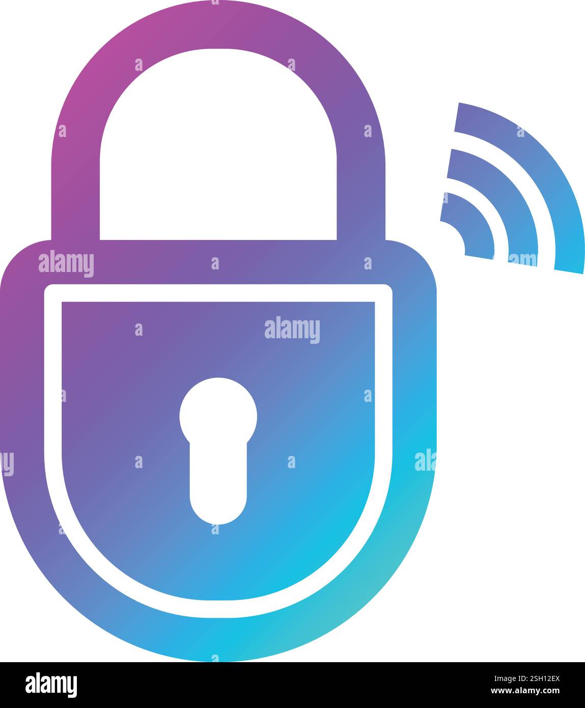 Security padlock glyph icon Cut Out Stock Images & Pictures - Alamy