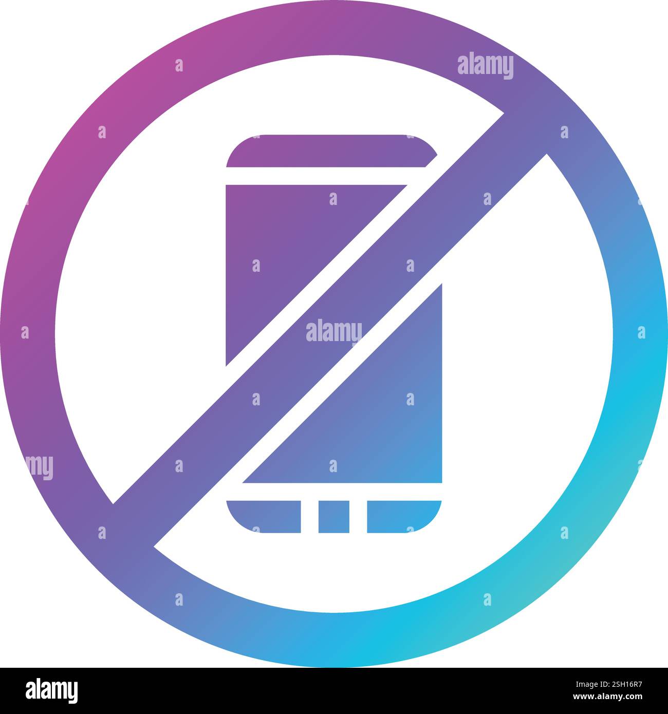 No phone Vector Icon Design Illustration Stock Vector Image & Art - Alamy