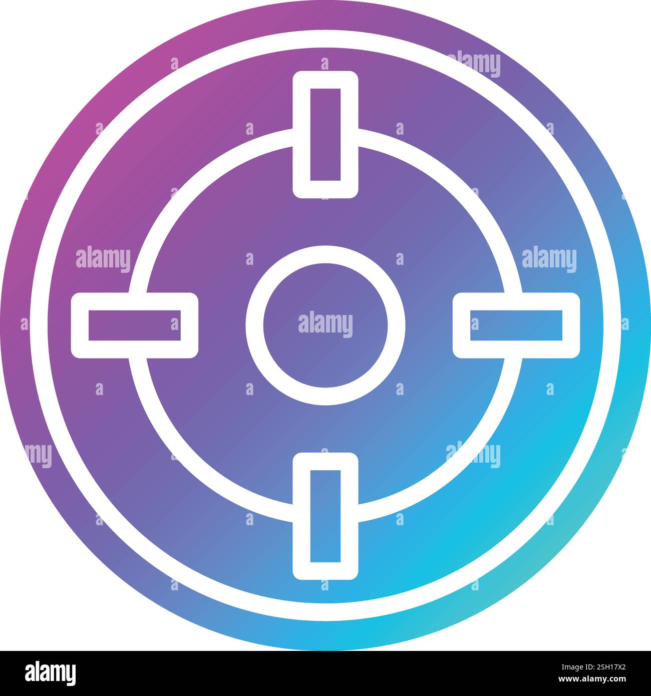 Focus location icon flat Stock Vector Images - Alamy