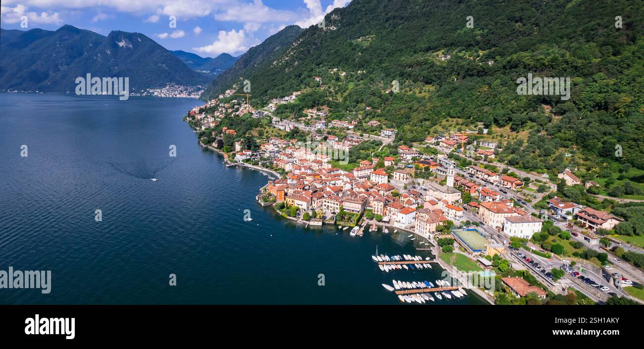 Scenic and famous italian lake Lago di Como. Most beautiful places ...