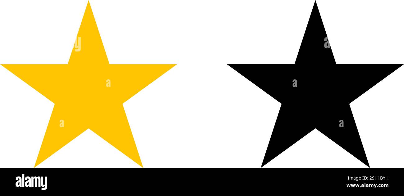 Star icon. Gold shape stars isolated on white background. Symbol ...