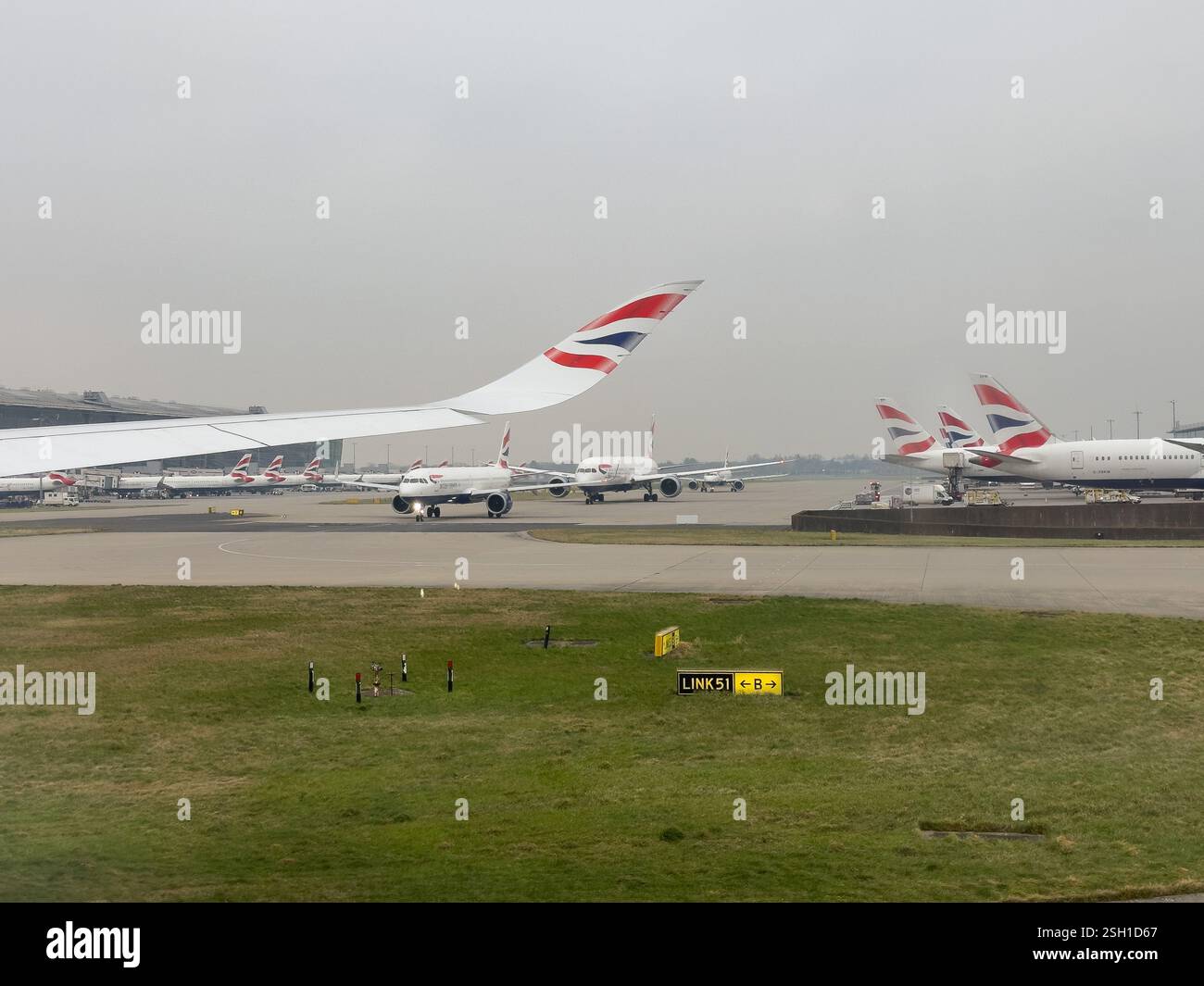 23 Jan 2025 - London, UK - British Airways plane son the runway at ...