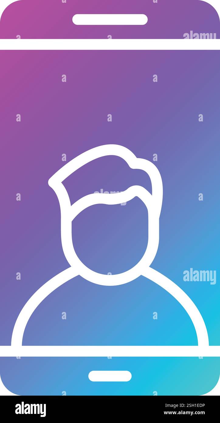 Video call flat icons Cut Out Stock Images & Pictures - Alamy