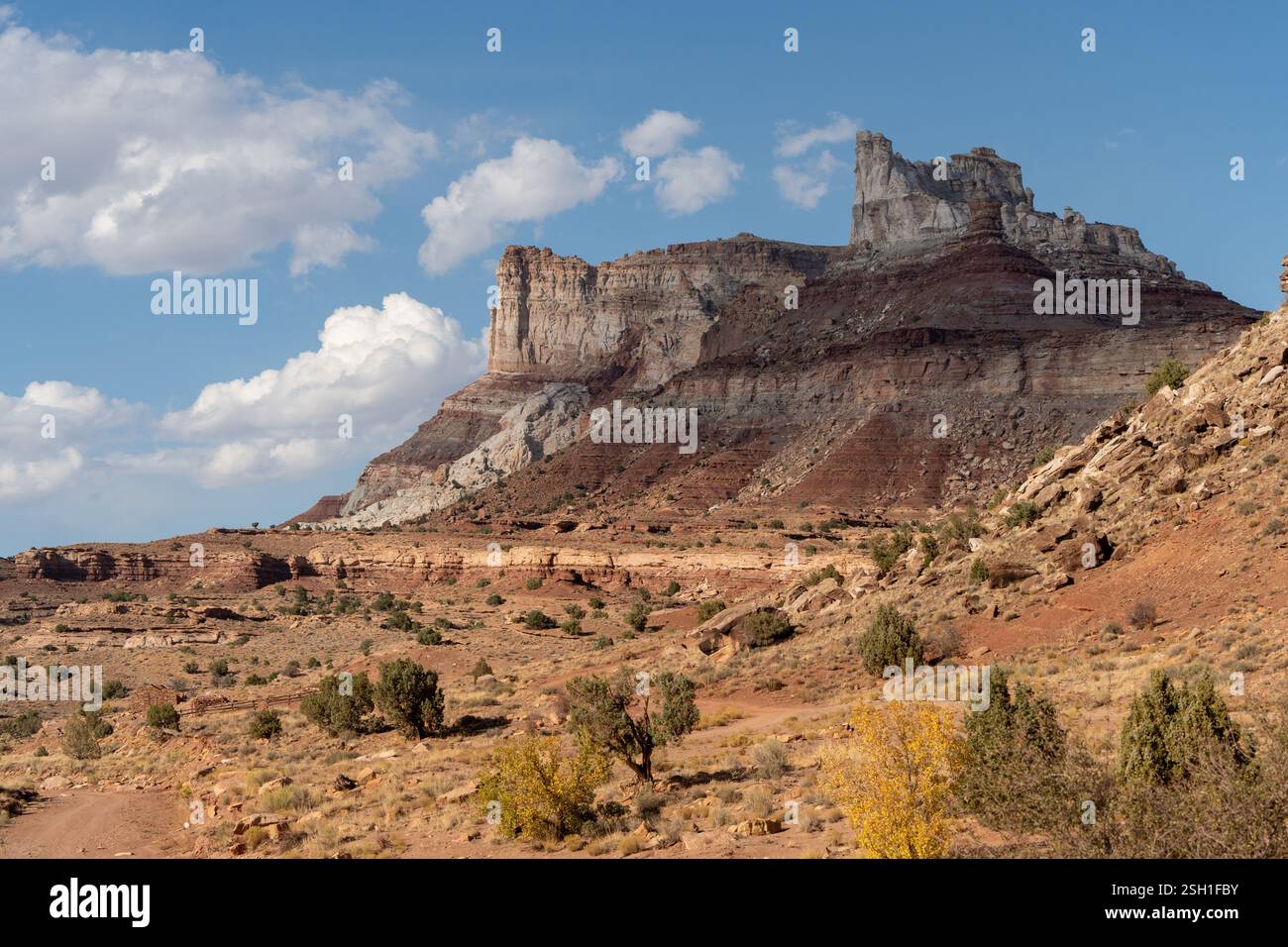 Temple Mountain near Goblin Valley in Utah on a bright day Stock Photo ...