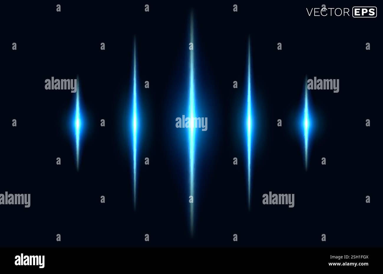 Laser light beam on black background. Vector Stock Vector Image & Art ...