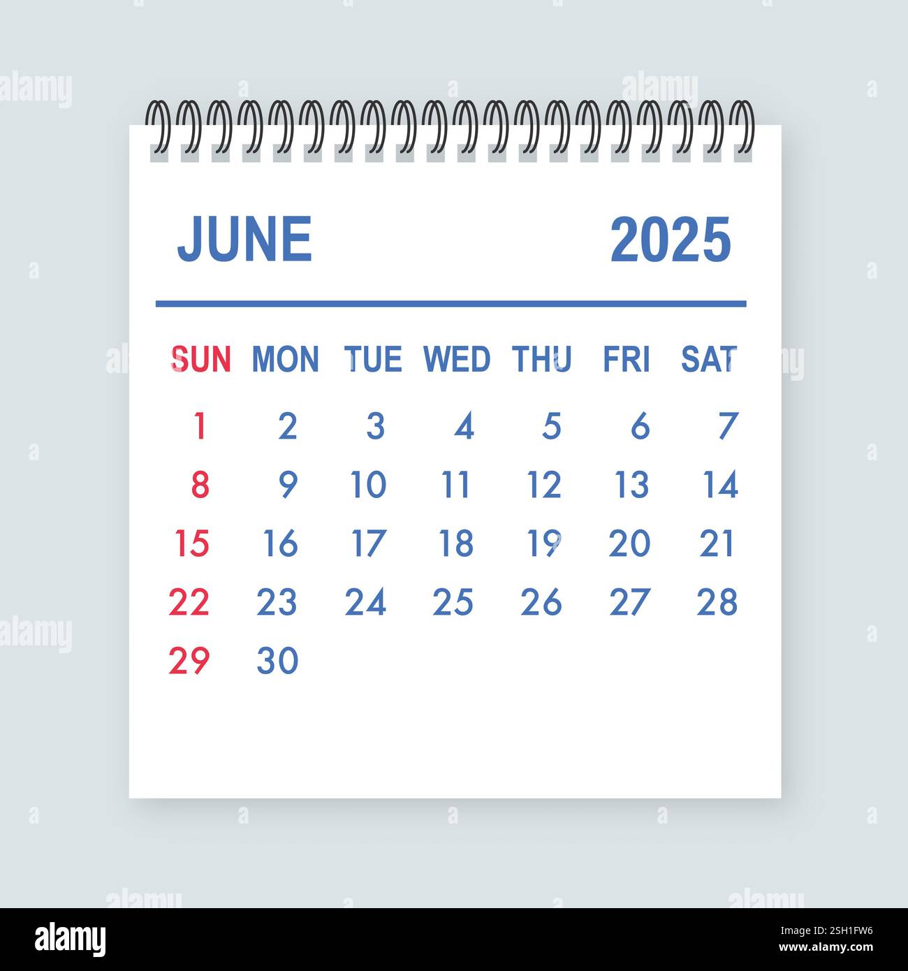 June 2025 calendar page showing days, weeks, and months for scheduling ...