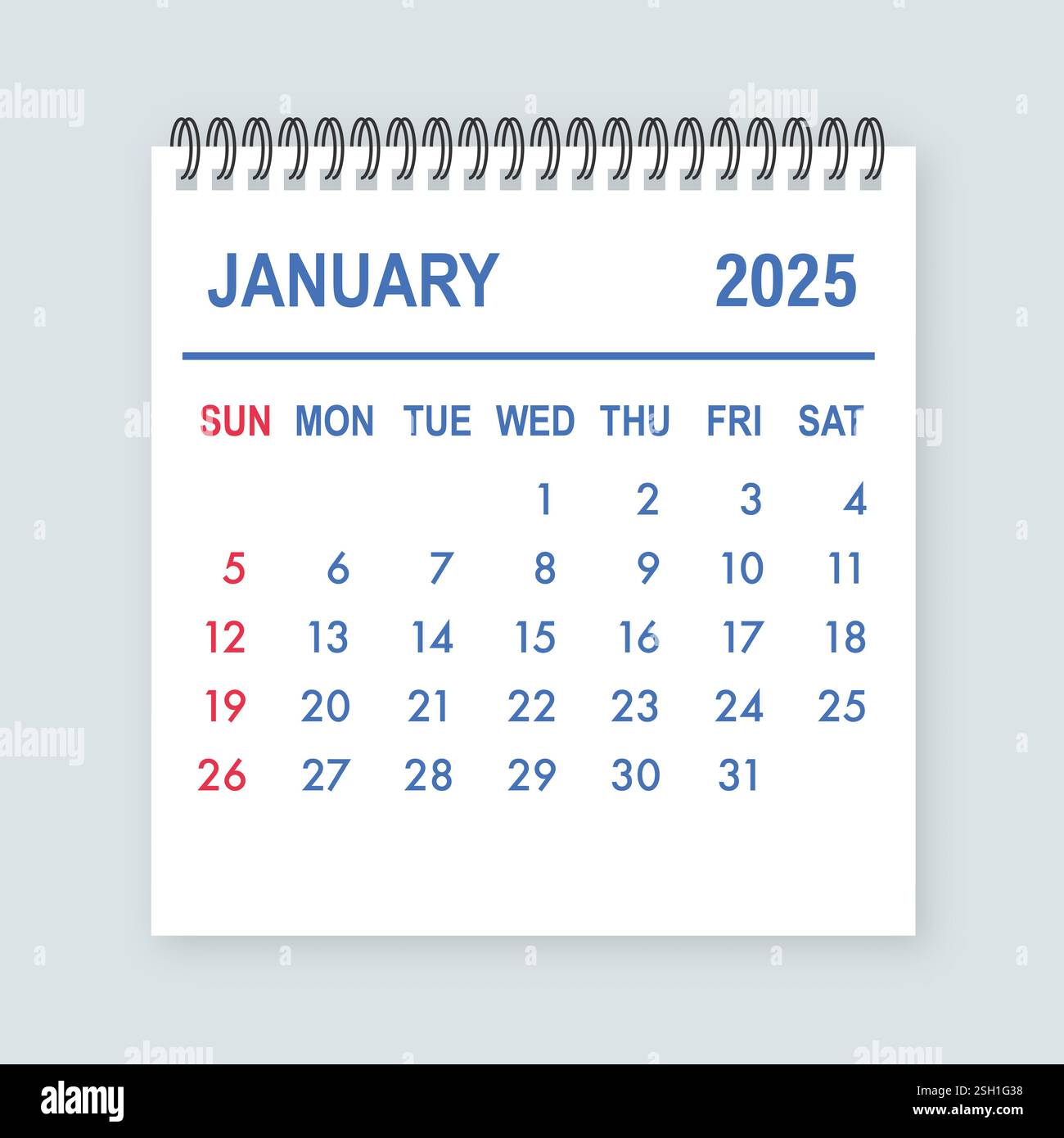 January 2025 page desk Stock Vector Images - Alamy