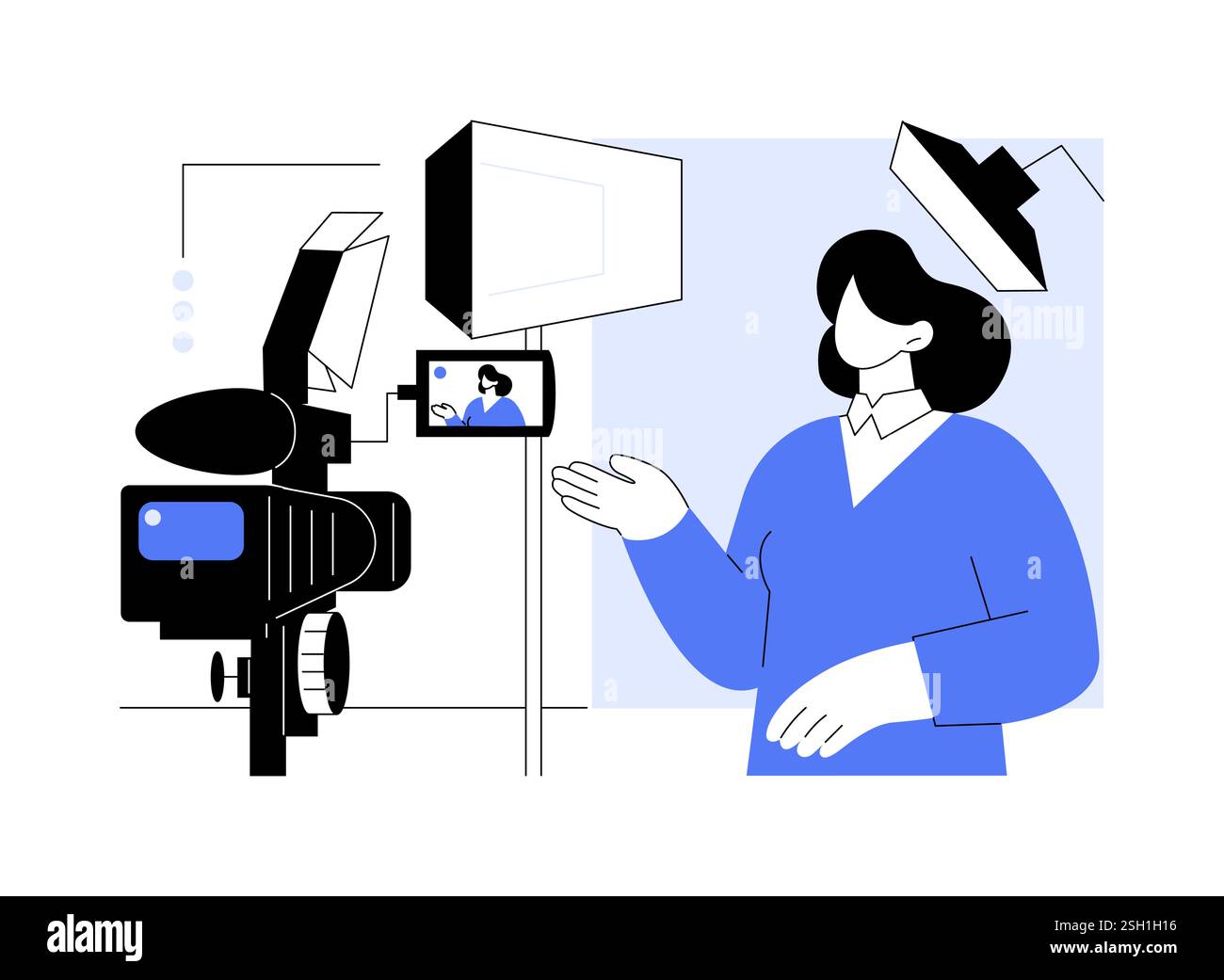 TV program host isolated cartoon vector illustrations Stock Vector ...