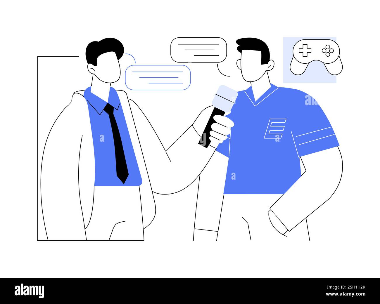 E-sport journalism isolated cartoon vector illustrations Stock Vector ...
