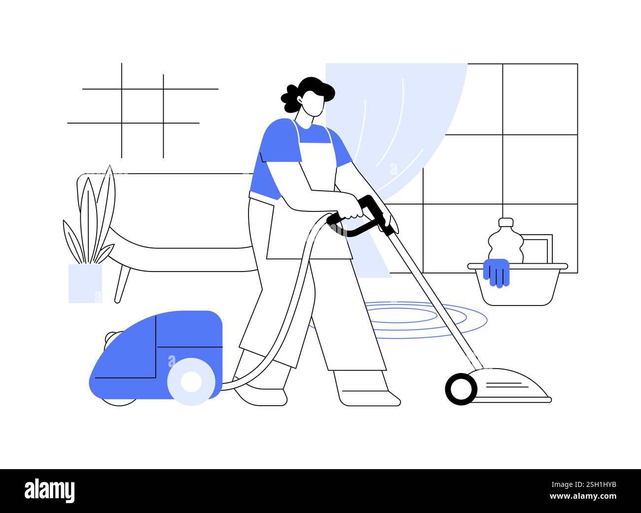 Housekeeping service isolated cartoon vector illustrations Stock Vector ...