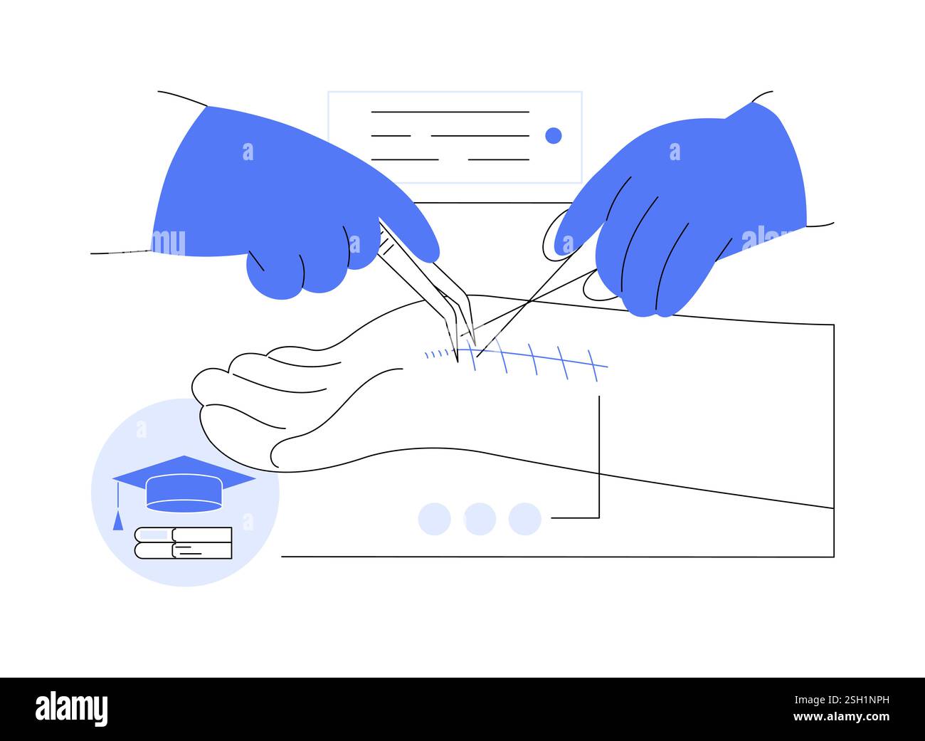Surgeon practice isolated cartoon vector illustrations Stock Vector ...