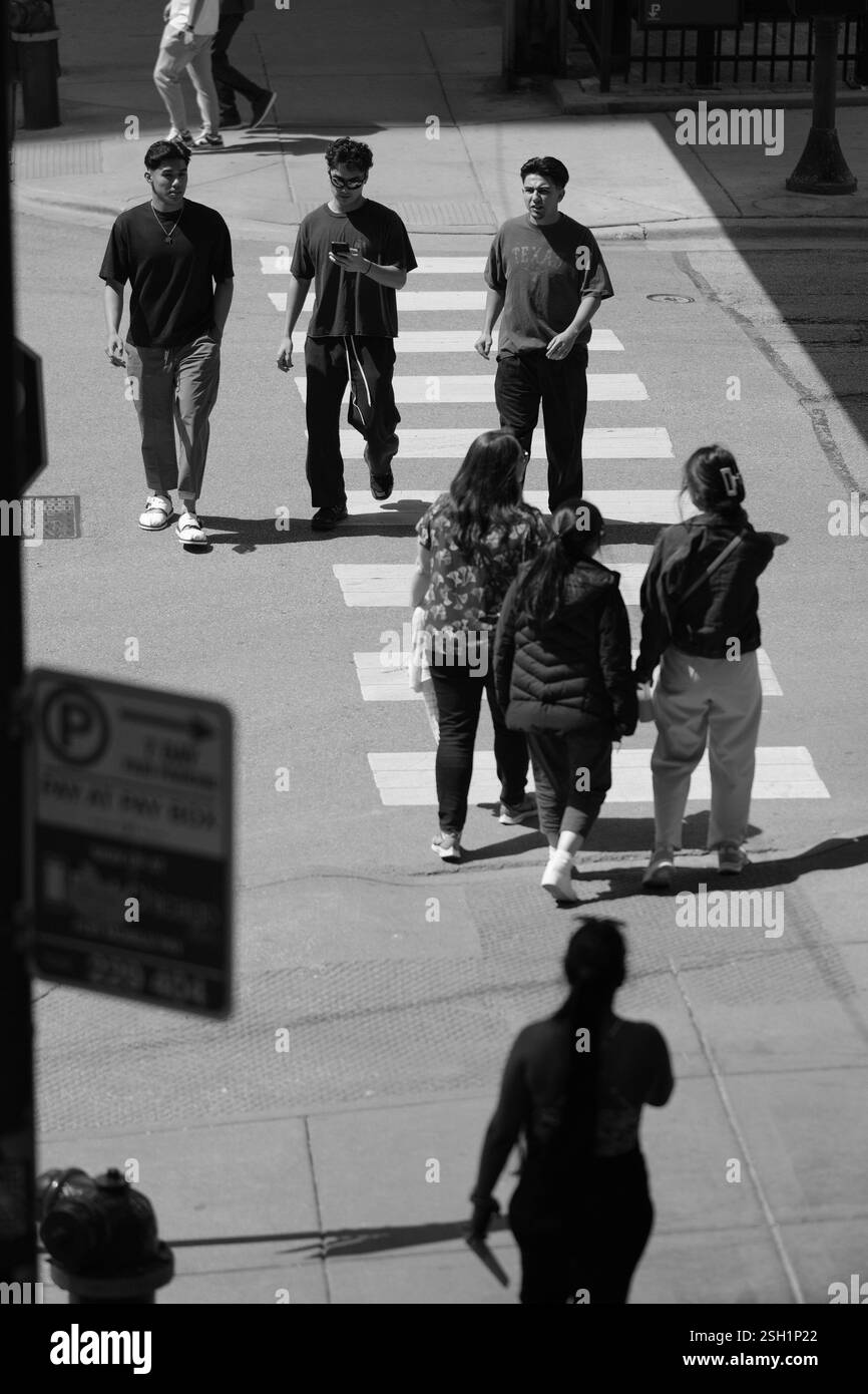 Crosswalk street motion Black and White Stock Photos & Images - Alamy