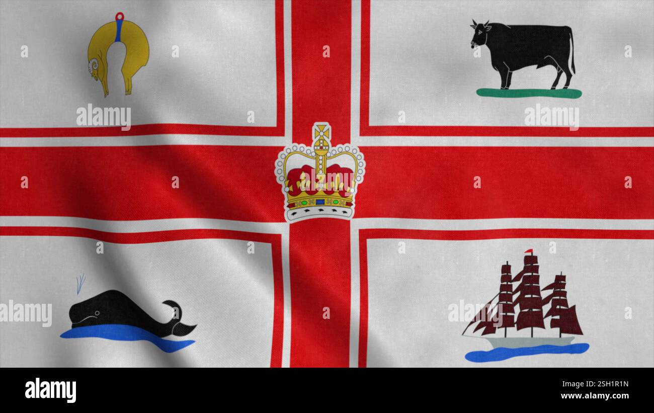 Flag of the city of Melbourne in the state of Australia. 3d ...