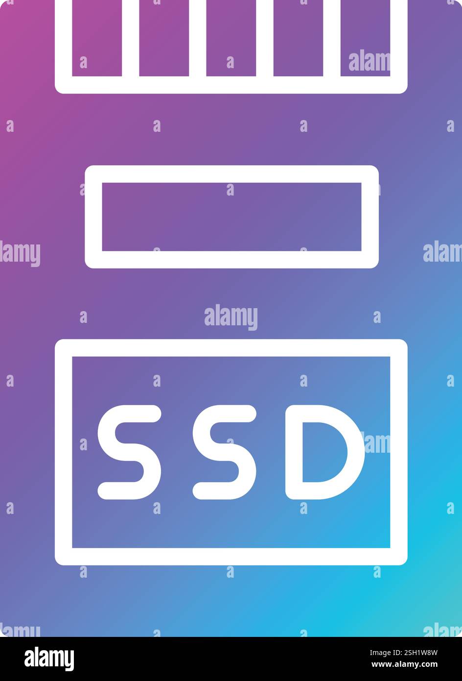 Ssd drive vector icon Cut Out Stock Images & Pictures - Alamy