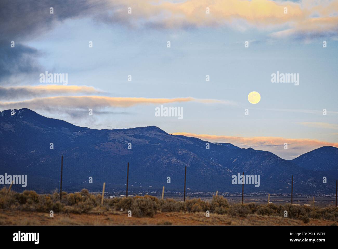 Lunar Glow Over the Hills Stock Photo - Alamy
