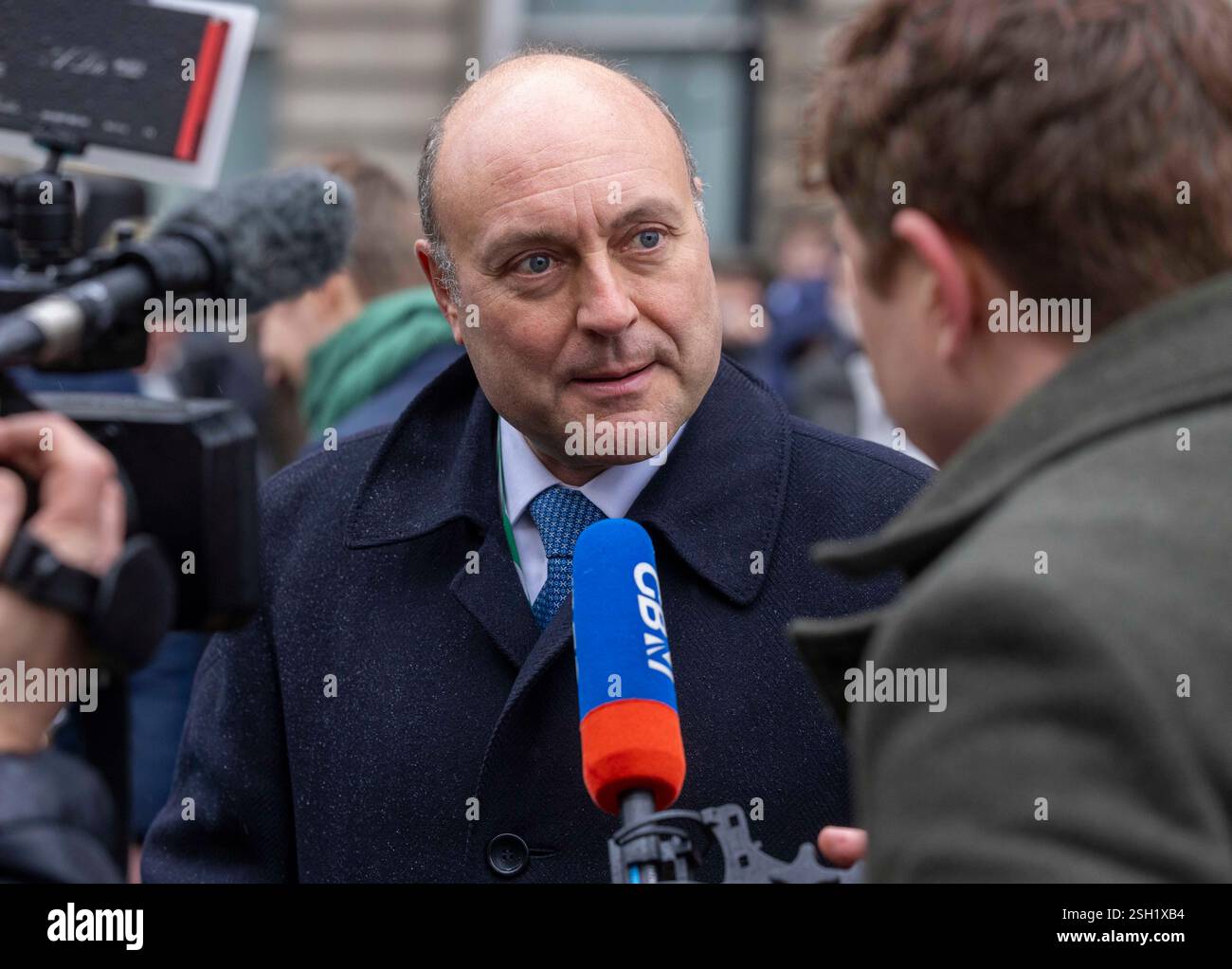 London, UK. 10th Feb, 2025. Andrew Griffith, Shadow Business Secretary ...