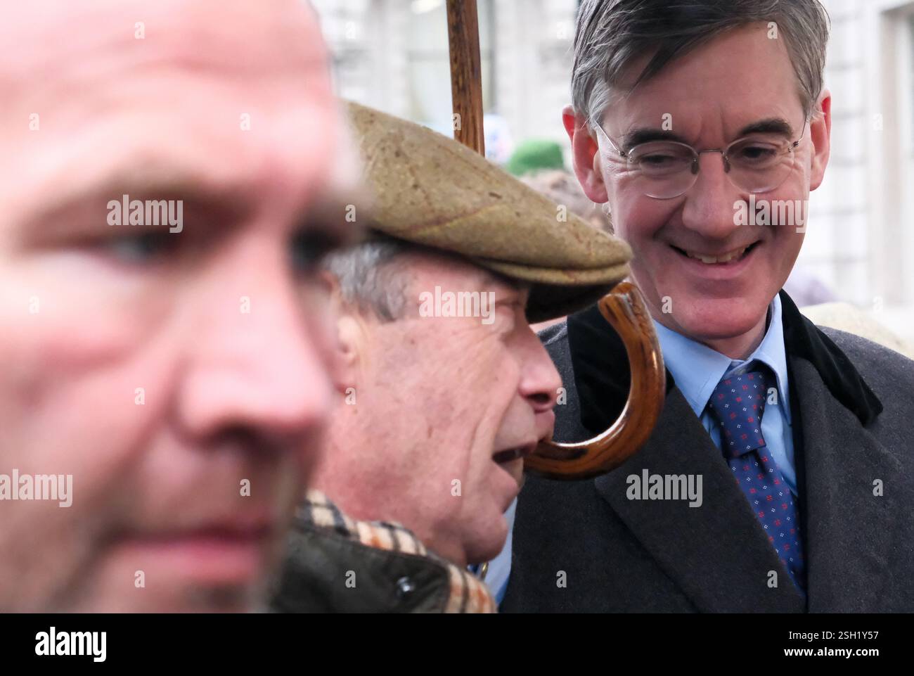 Whitehall, London, UK. 10th Feb 2025. Farmers protest tractors fill ...