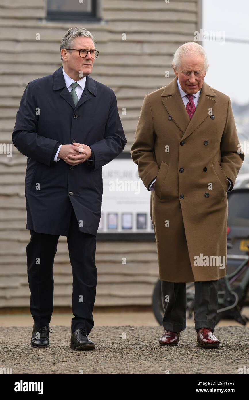 King Charles III (right) and Prime Minister Keir Starmer (left) during ...