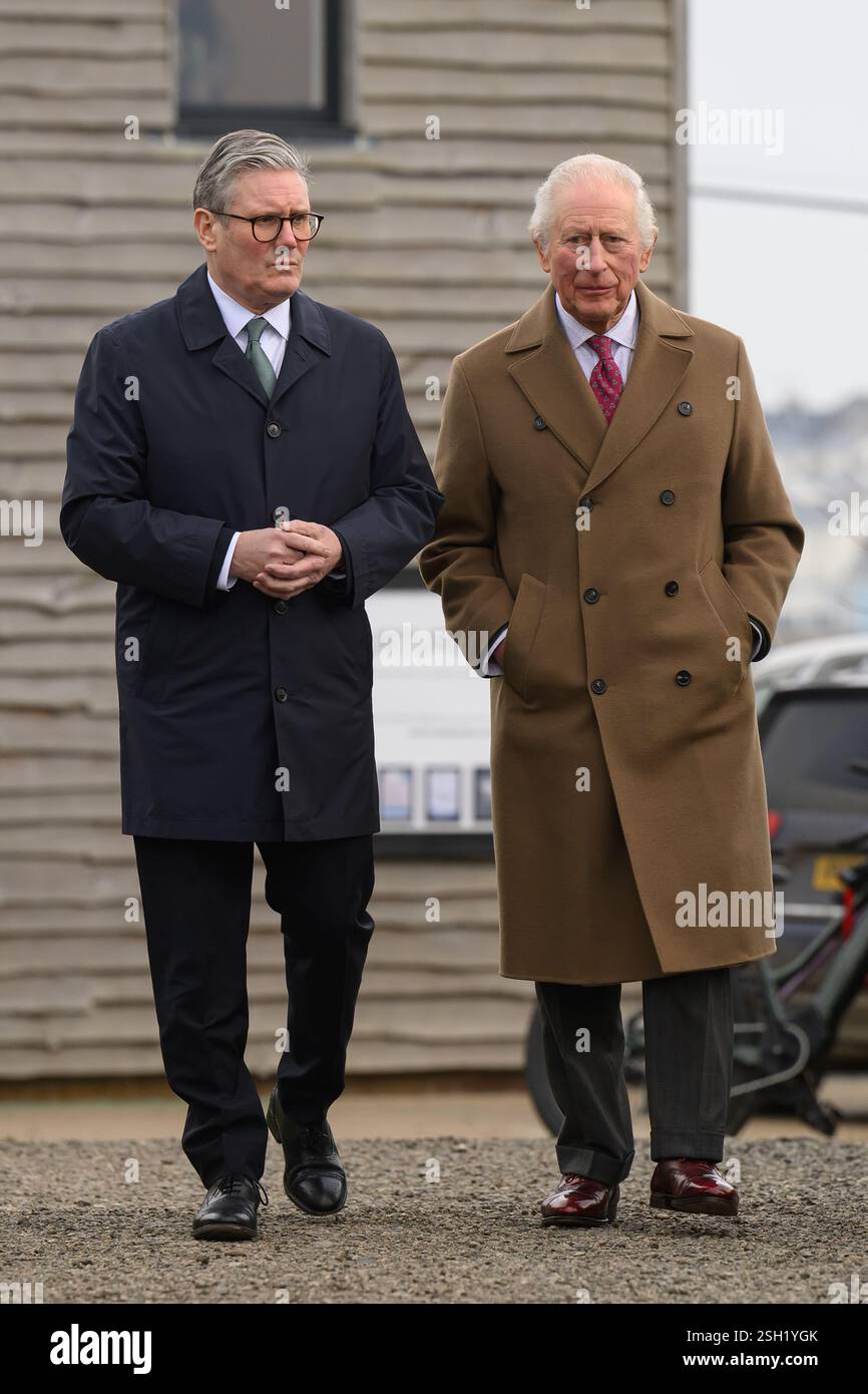 King Charles III (right) and Prime Minister Keir Starmer (left) during ...