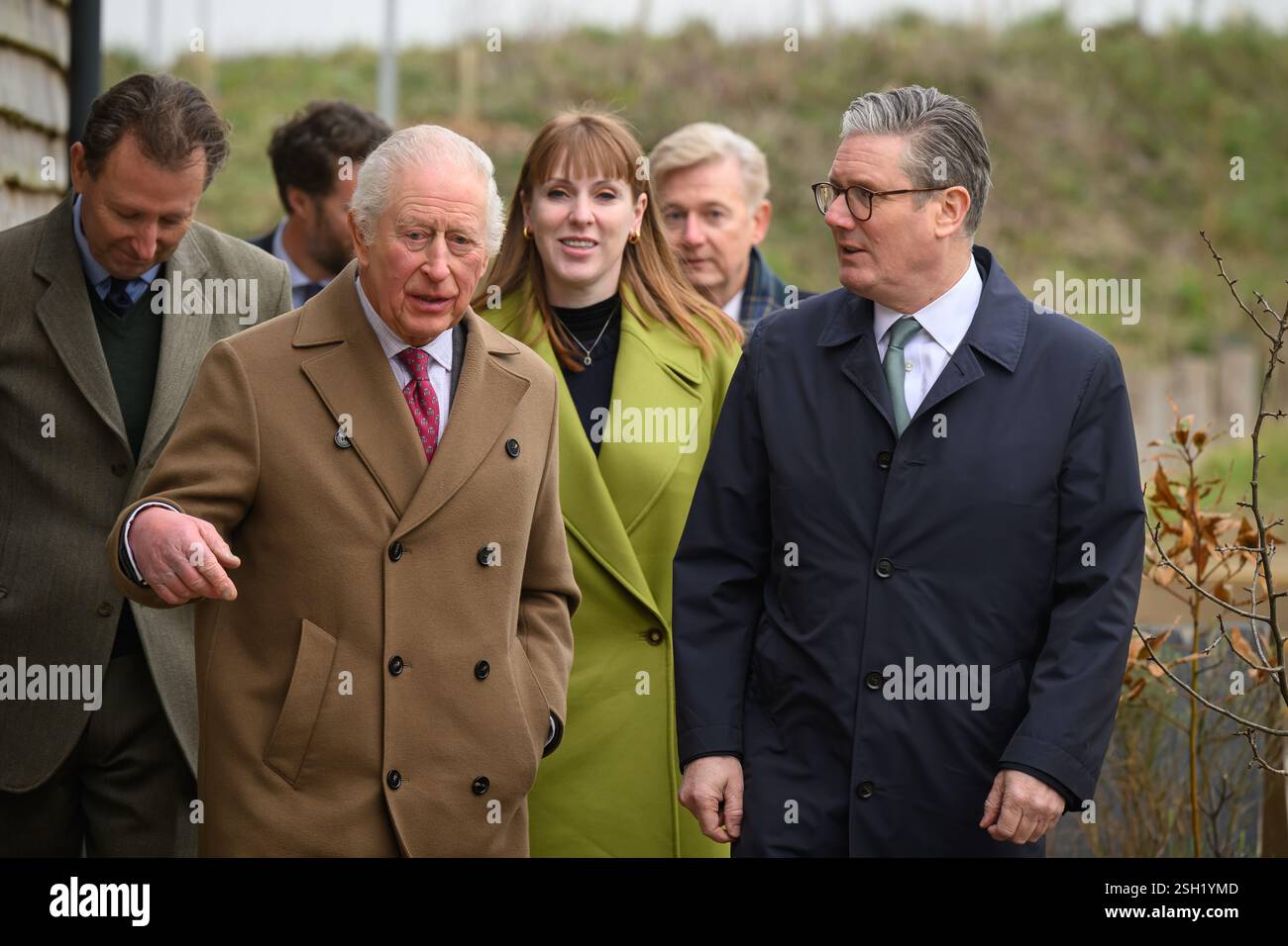 King Charles III (front left), Prime Minister Keir Starmer (right) and ...