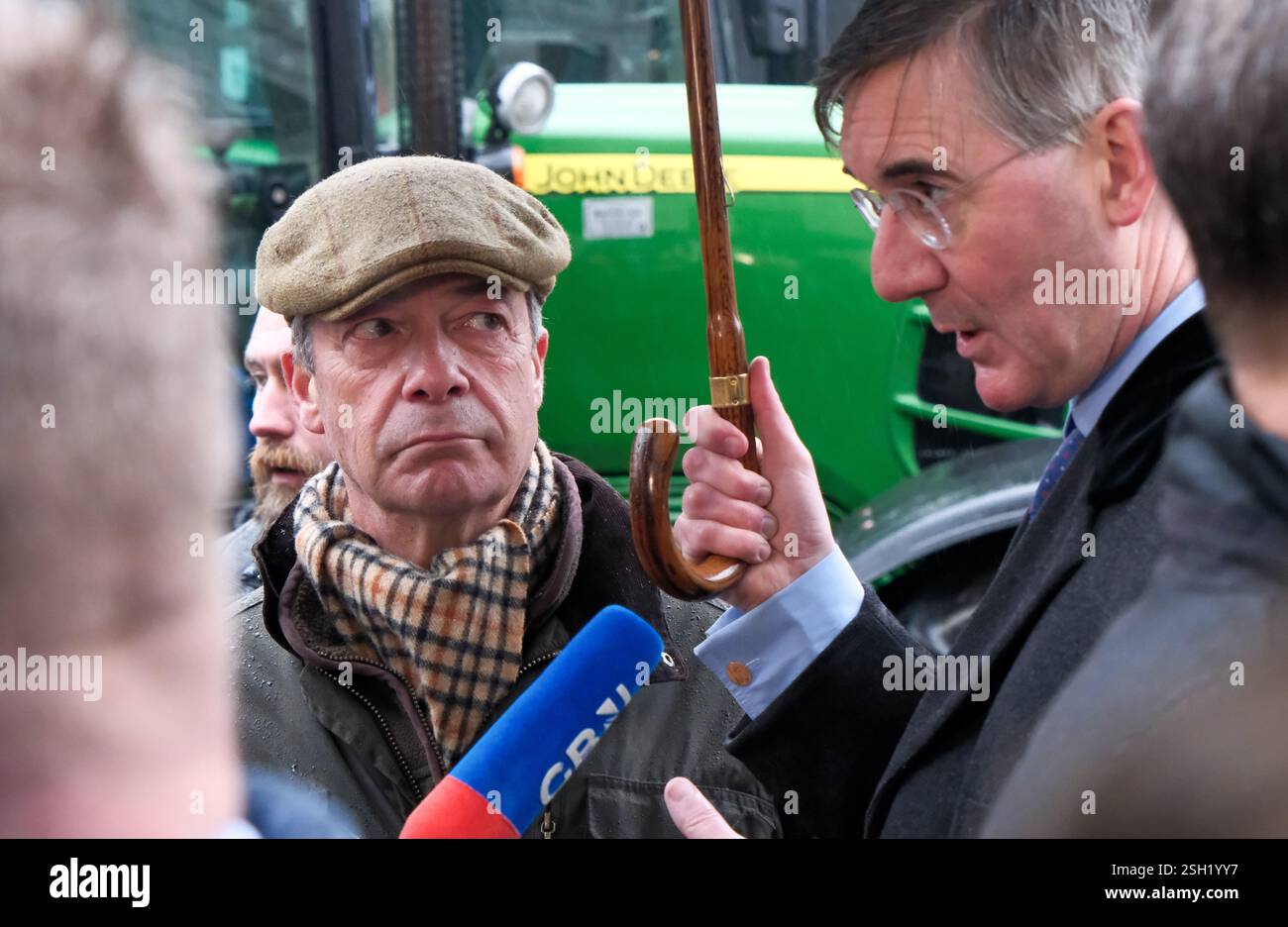 Whitehall, London, UK. 10th Feb 2025. Farmers protest tractors fill ...