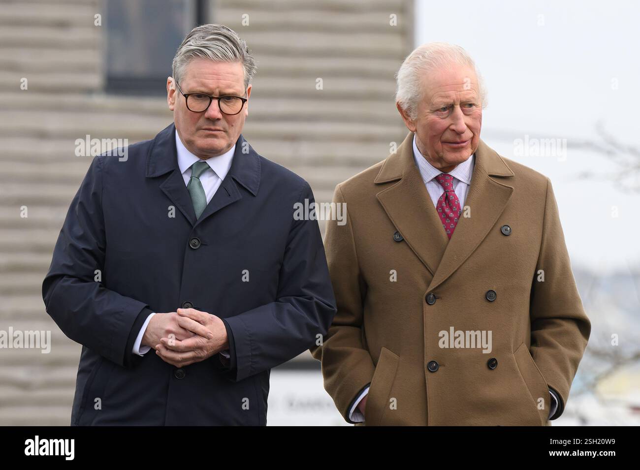 King Charles III (right) and Prime Minister Keir Starmer (left) during ...