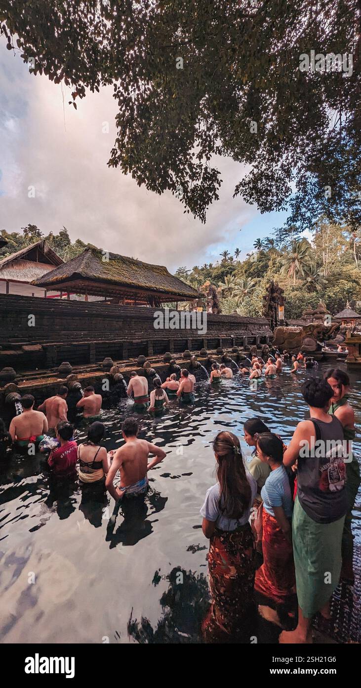 Traditional Balinese Water Ritual at Sacred Temple Stock Photo - Alamy
