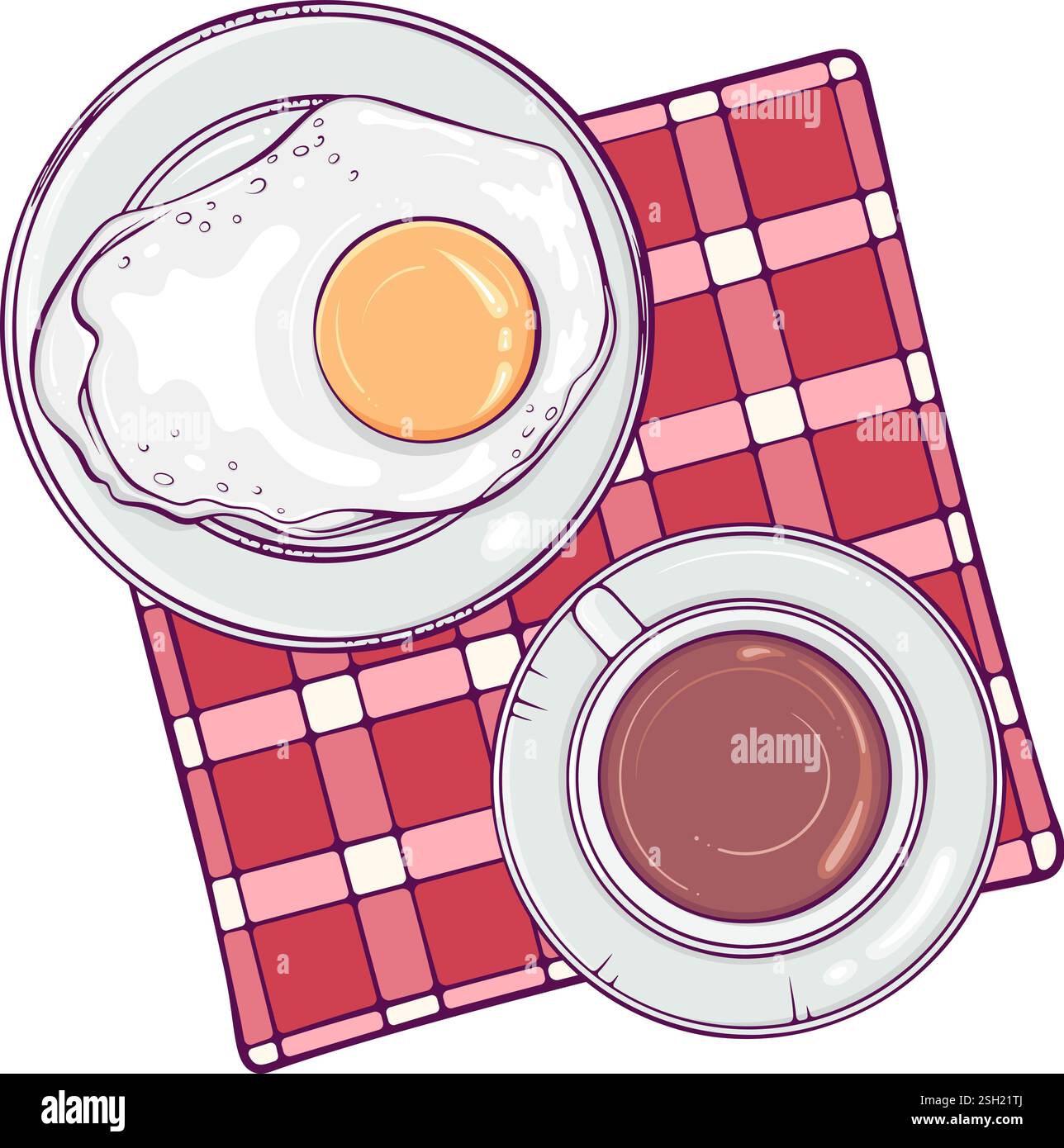 Close up breakfast lunch Stock Vector Images - Alamy