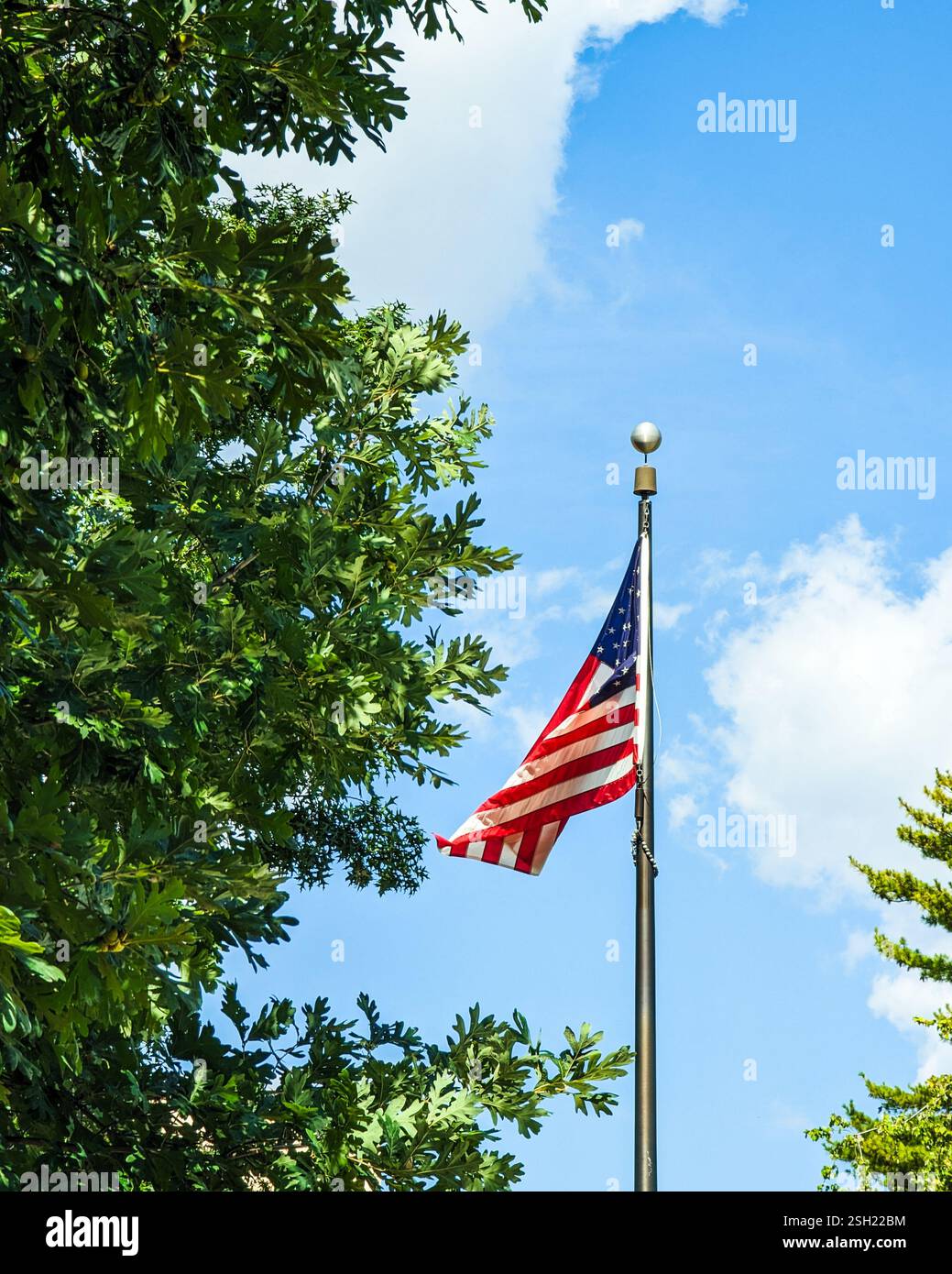 American Flag Soaring High Stock Photo - Alamy