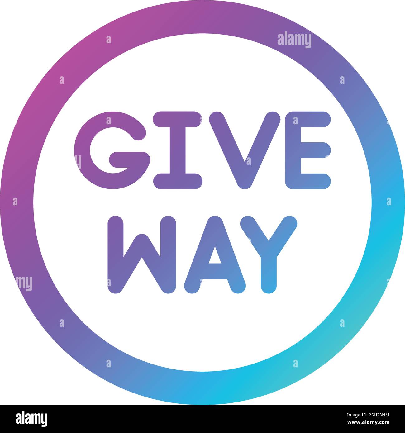 Give way Vector Icon Design Illustration Stock Vector Image & Art - Alamy