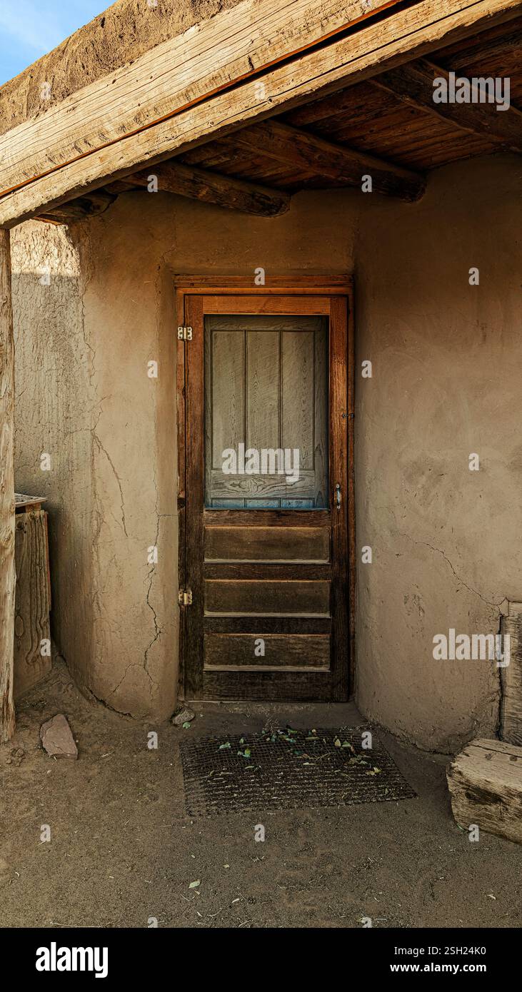 Rustic Adobe Doorway in a Traditional Mud-Brick House Stock Photo - Alamy