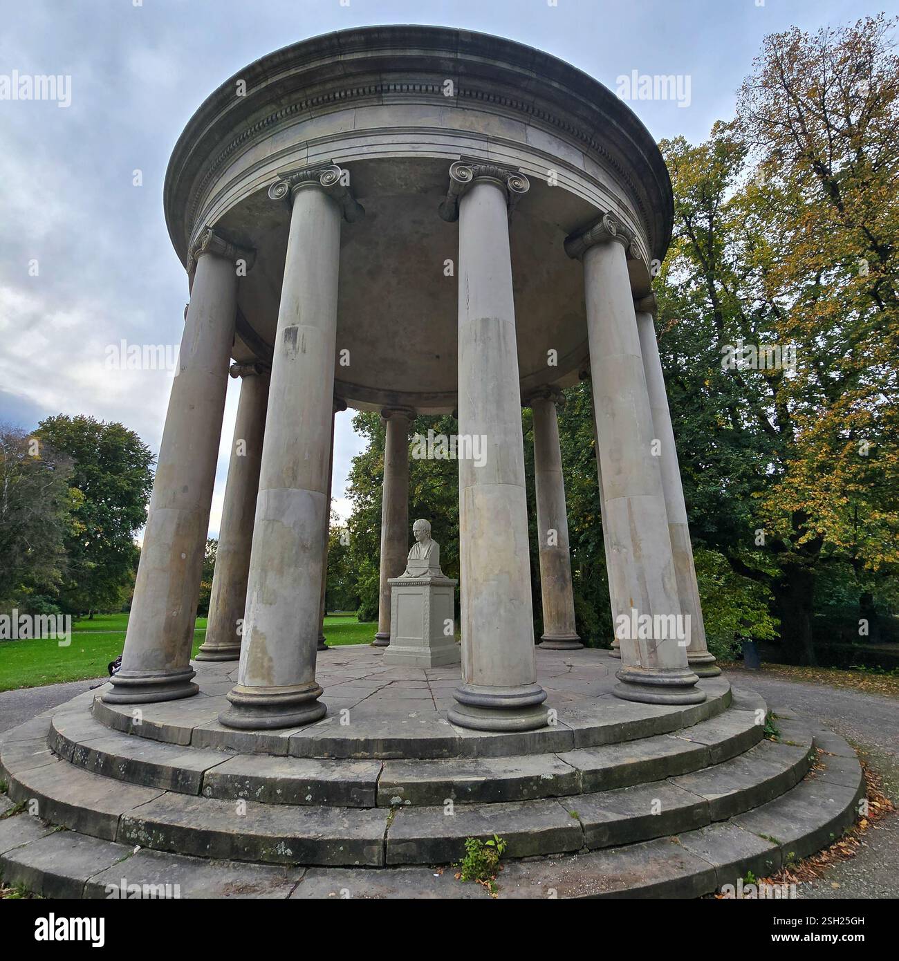 This stone pavilion with elegant columns is perfect for parks ...
