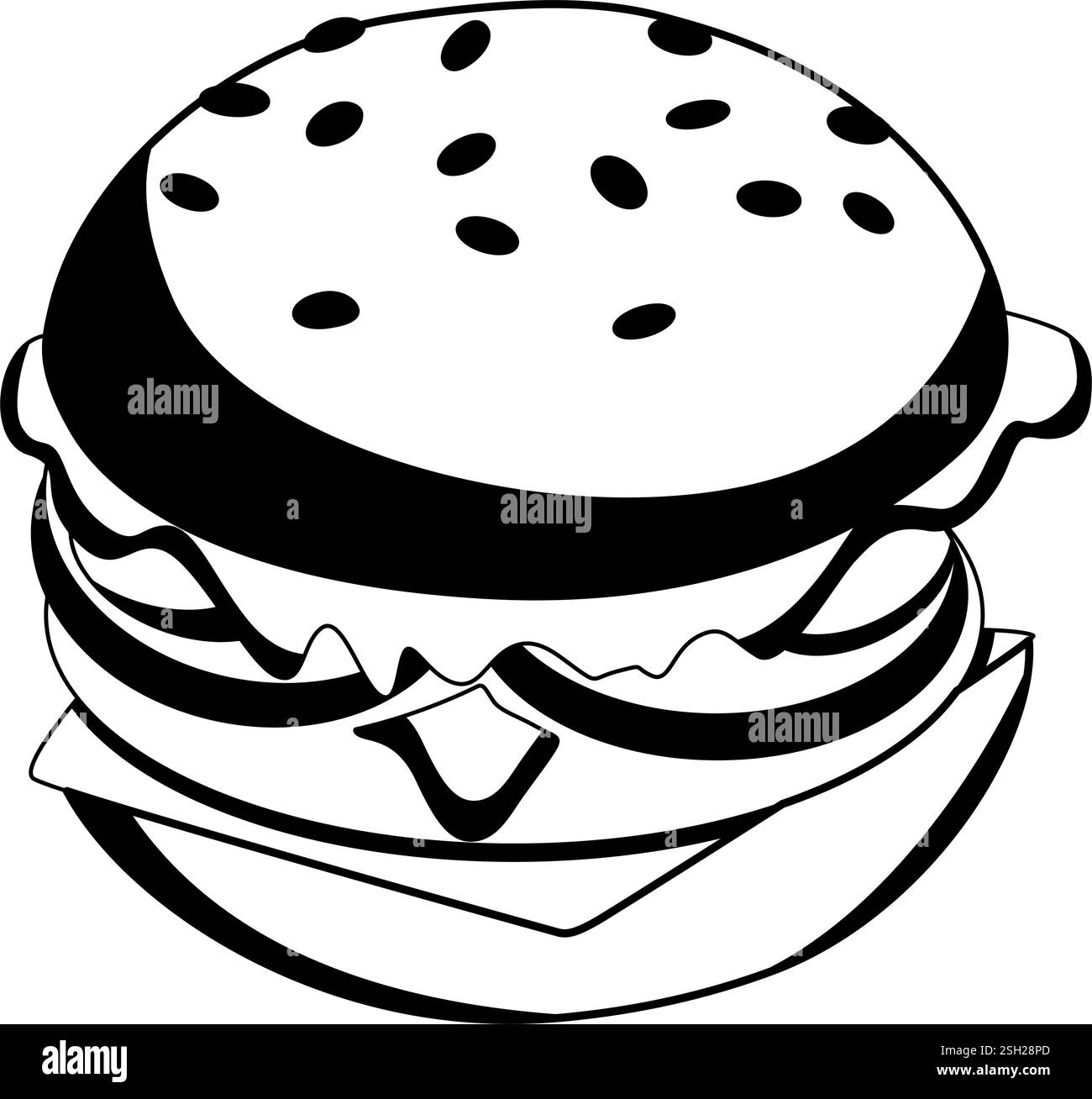 Hamburger Cheeseburger Digital EPS Vector File | High-Quality Food ...