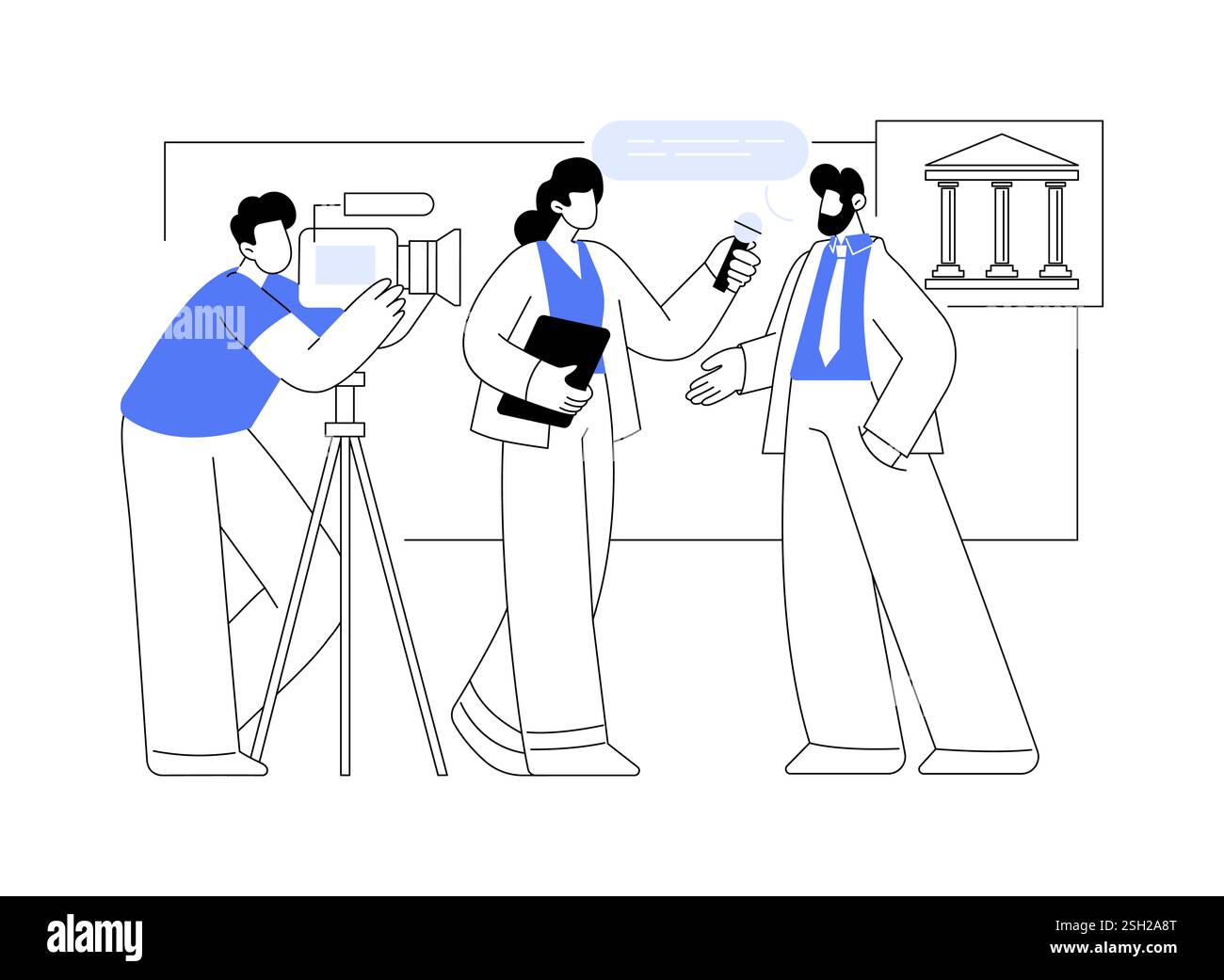 Interviewer isolated cartoon vector illustrations Stock Vector Image ...