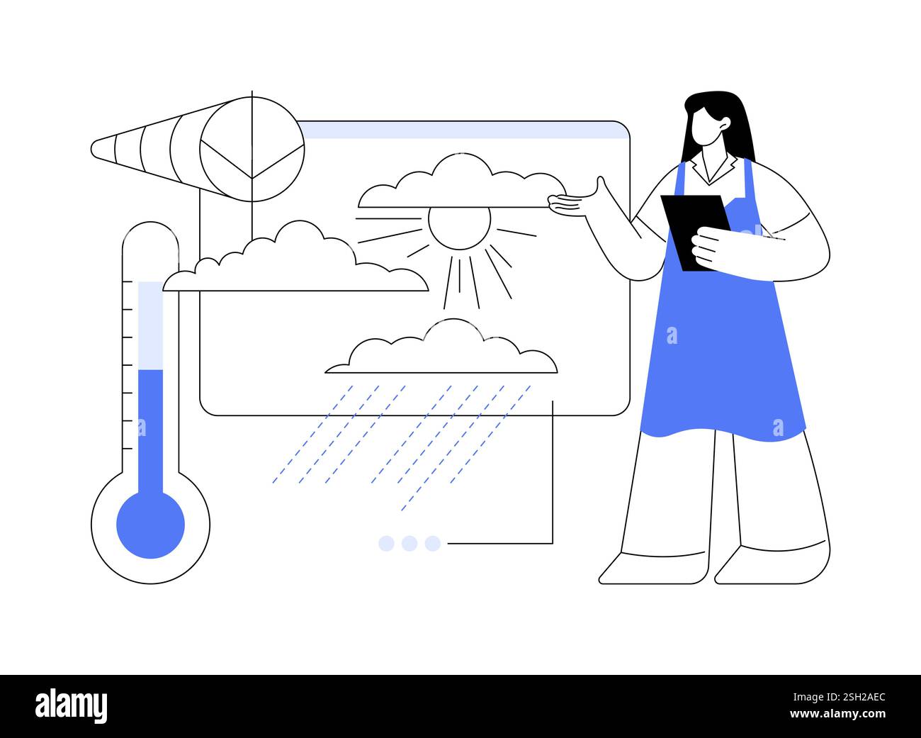 Weather forecast isolated cartoon vector illustrations Stock Vector ...